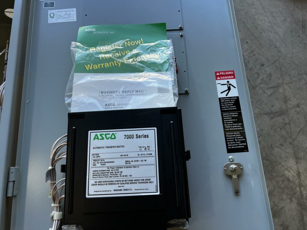 Asco 7000 Series Automatic Transfer Switch, 480 Volt, Nema 1
