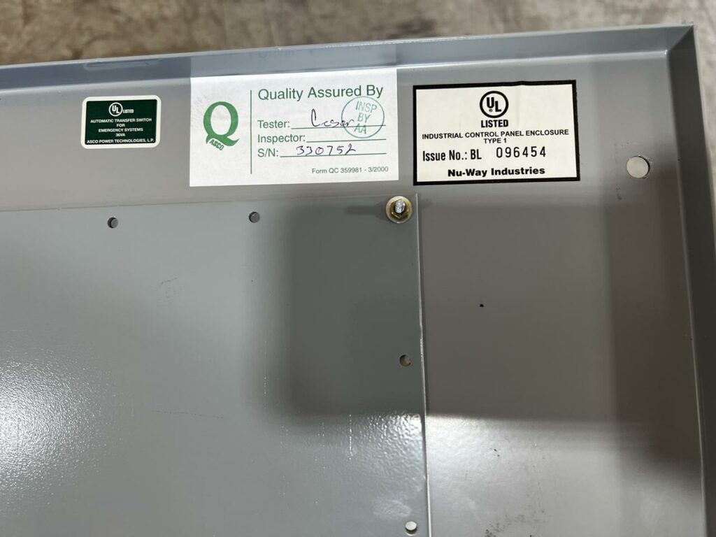 Asco 7000 Series Automatic Transfer Switch, 480 Volt, Nema 1
