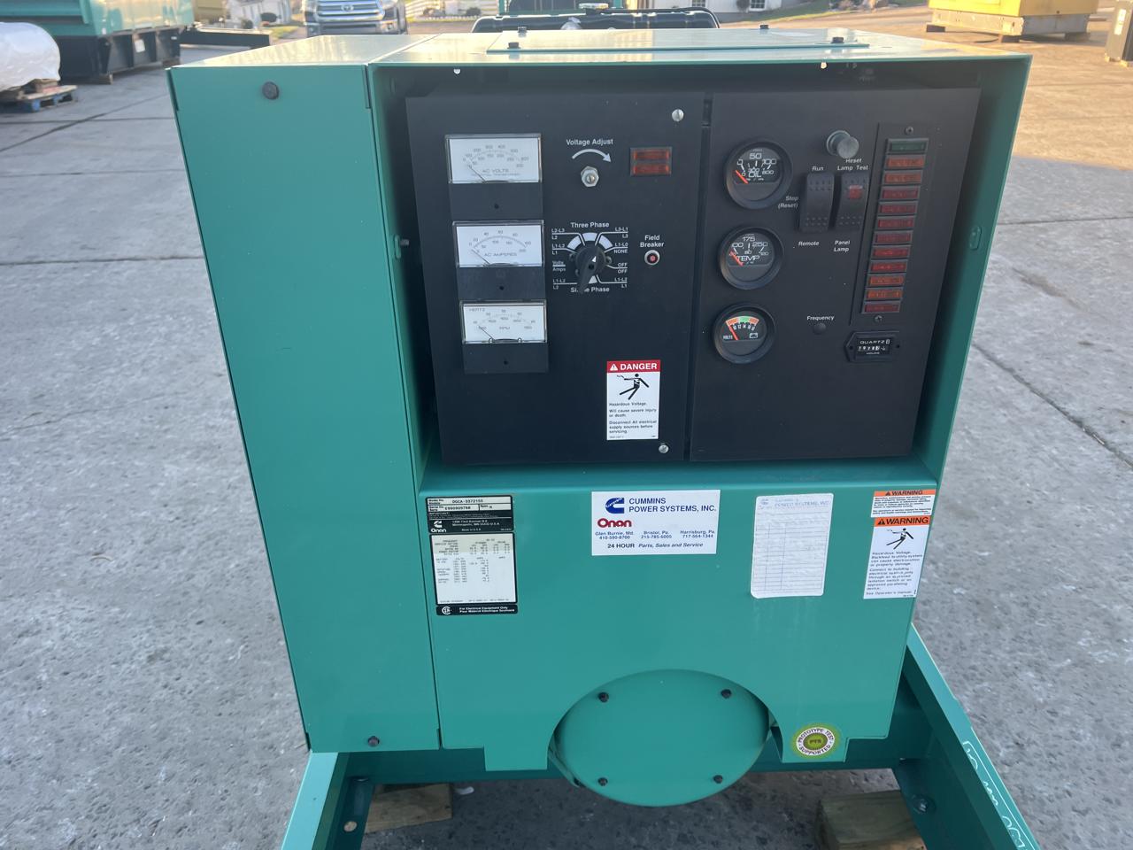 __50 kW Cummins/Onan Gen Set, 4BT-3.9 Liter Engine, Year – 1999, 1078 Hours