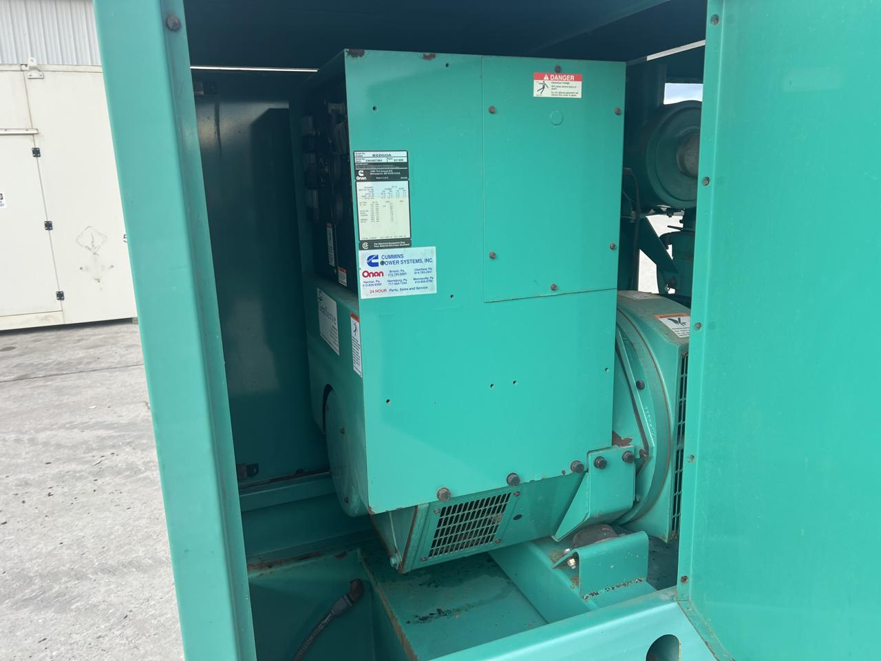 __80 kW Cummins/Onan Gen Set, Year – 1996, 654 Hours, With Enclosure ...