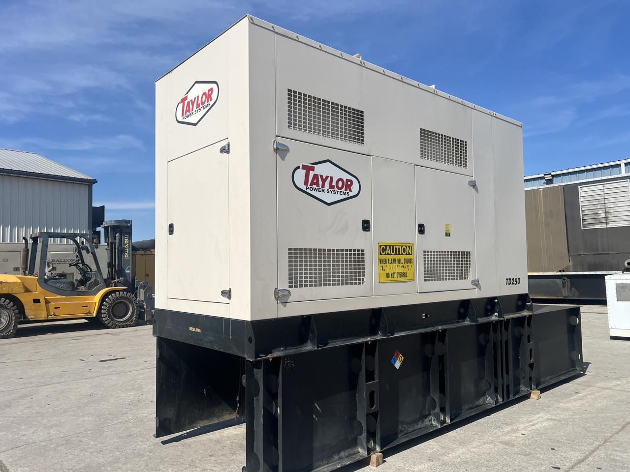 _250 kW Taylor Generator, with Sound Attenuated Enclosure and Base Fuel ...