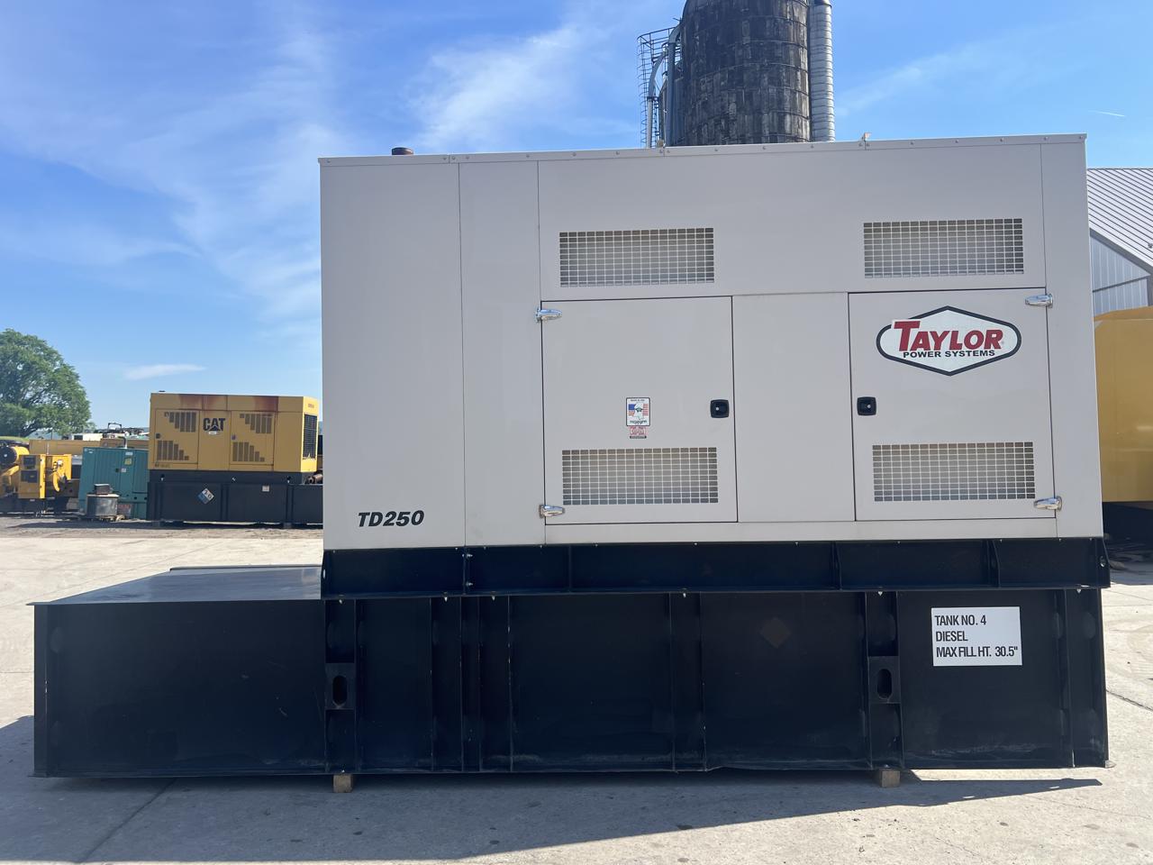_250 kW Taylor Generator, with Sound Attenuated Enclosure and Base Fuel ...